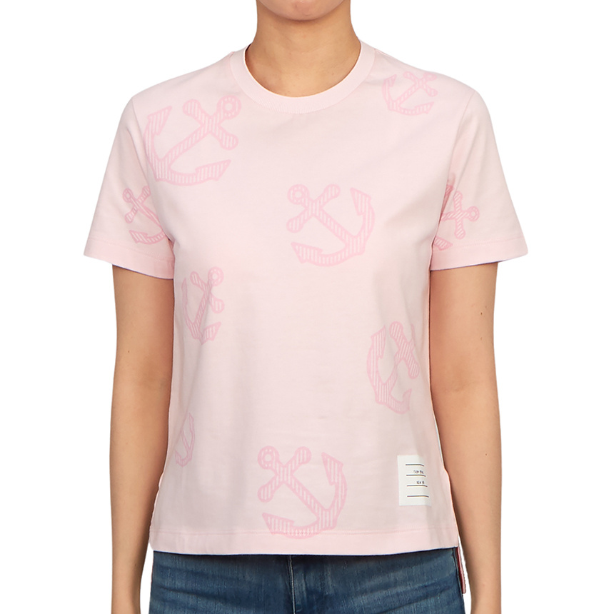 THOM BROWNE Thom Browne Anchor Print Crewneck T-Shirt